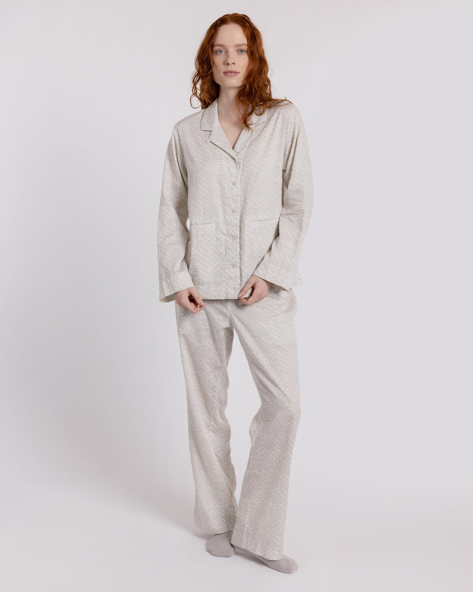Luxury soft organic cotton women's pyjamas | cream print – Yawn