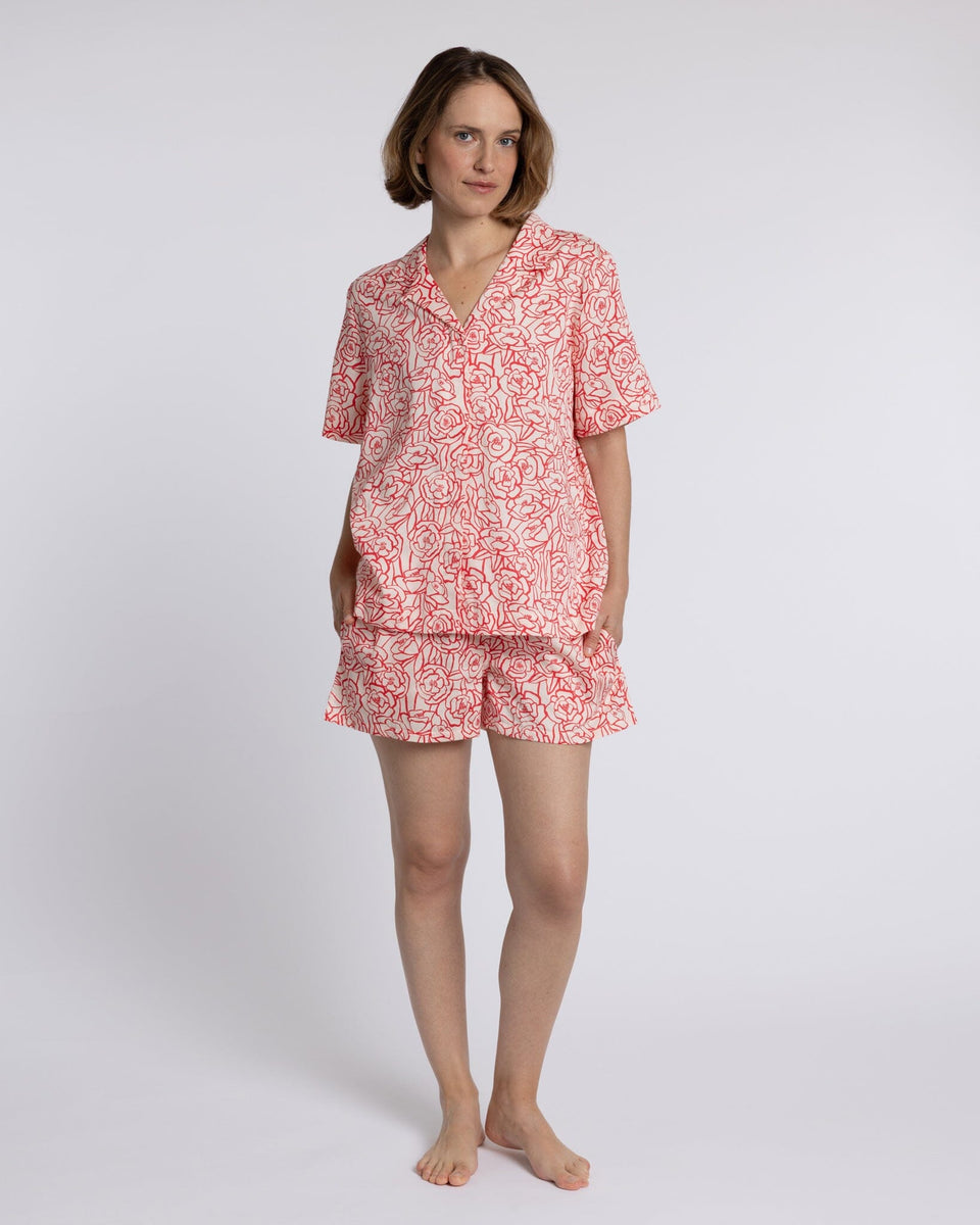Luxury soft organic cotton women's short pyjama set | peach – Yawn