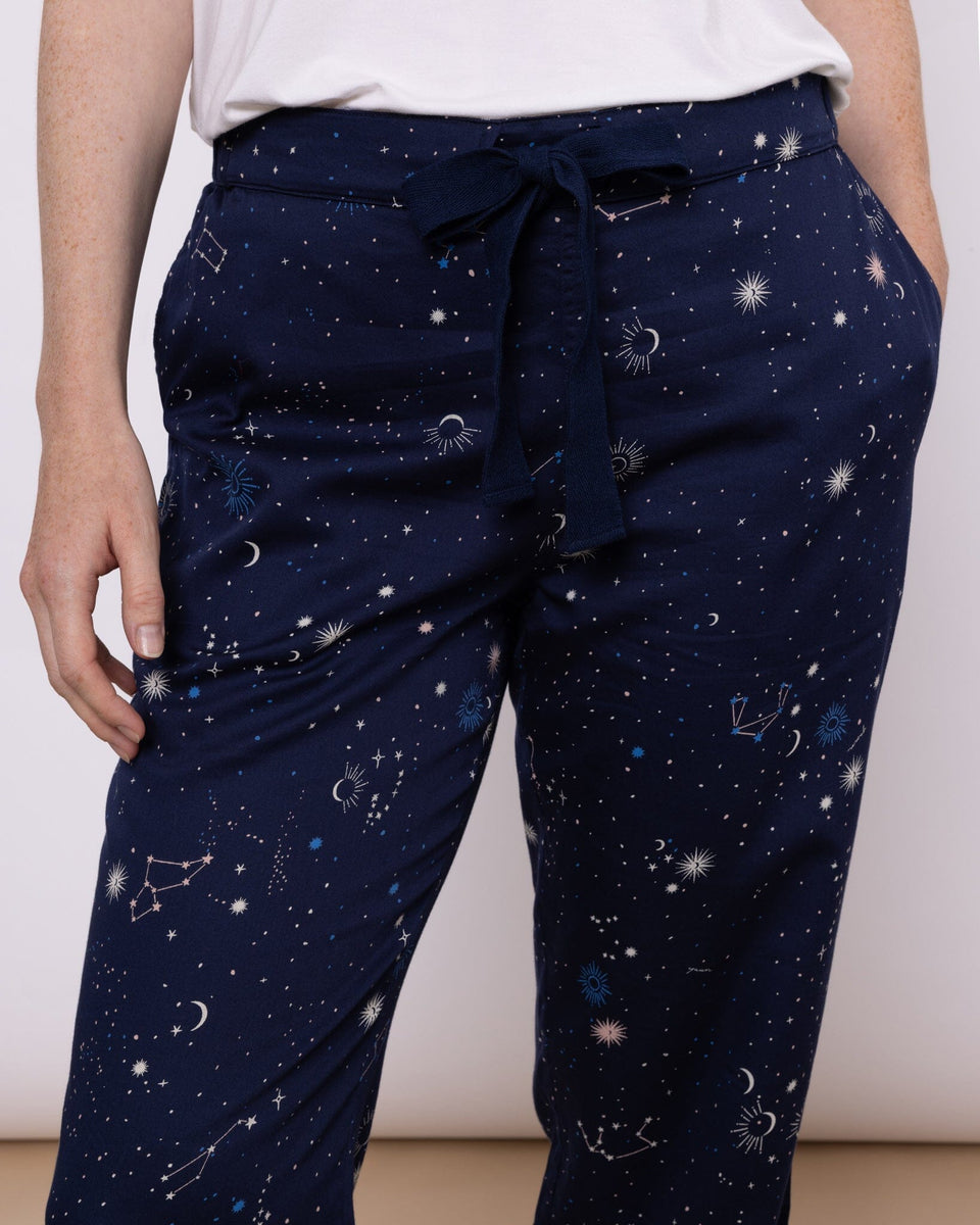 Luxury soft organic cotton pyjama bottoms | navy night sky – Yawn
